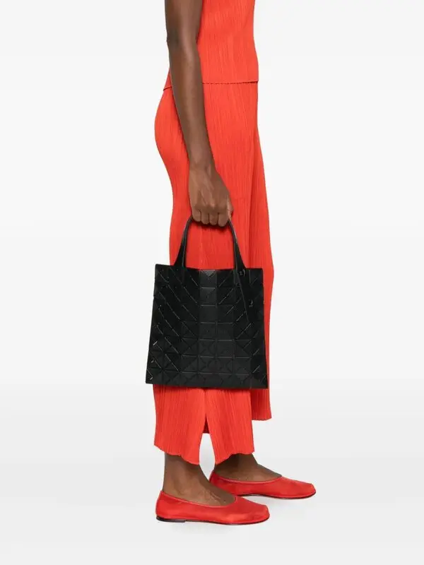Issey Miyake Prism Matte Logo Detailed Tote Bag - Black