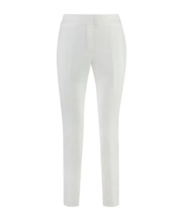 Peserico Stretch Gabardine Slim Trousers - White