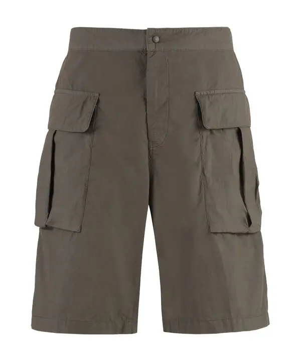 Aspesi Buttoned Flap-pocket Cargo Shorts - Green