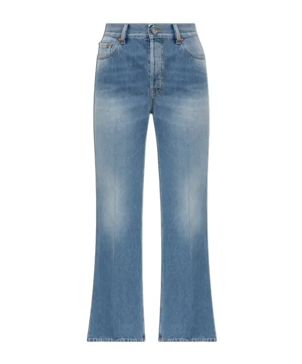 Gucci Cropped Flare Jeans - Blue