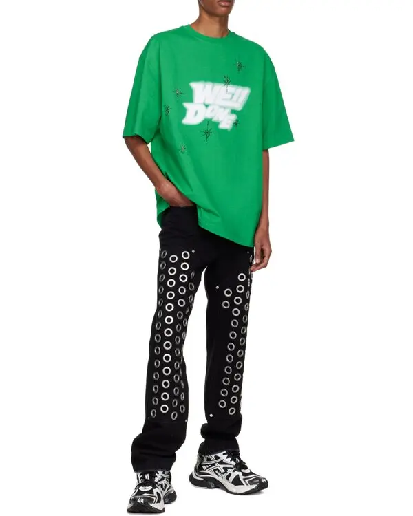 We11Done Logo Details Short-sleeved T-shirt - Green
