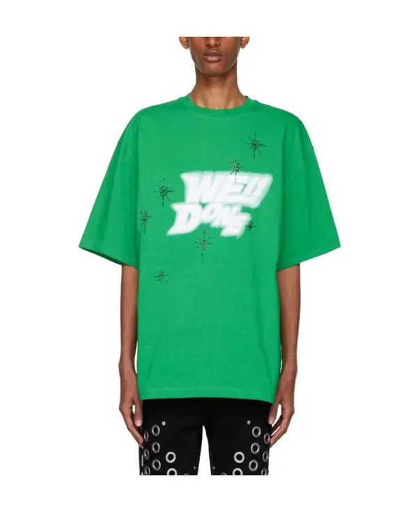 We11Done Logo Details Short-sleeved T-shirt - Green