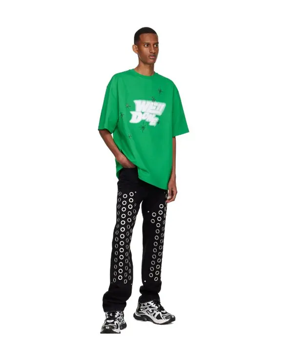 We11Done Logo Details Short-sleeved T-shirt - Green