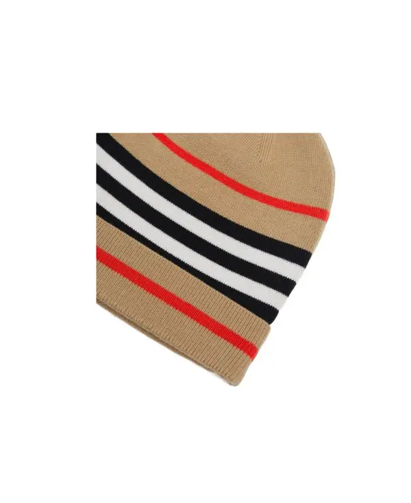 Burberry Striped Wool Blend Knitted Hat