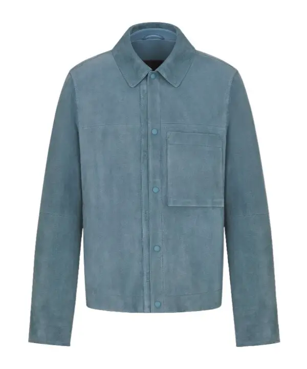 Dior Suede Blouson Jacket - Blue