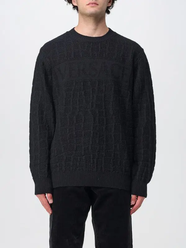 Versace Cable-knitted Crewneck Jumper