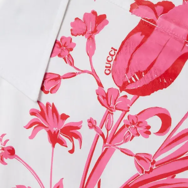 Gucci Floral Print Poplin Shirt