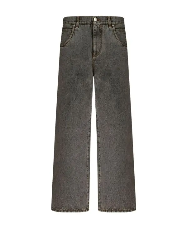 Etro Logo Embroidered Straight-leg Jeans - Black
