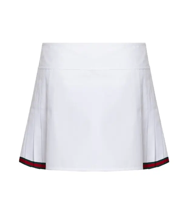 Gucci High Waist Midi Skirt With Pleated Detail