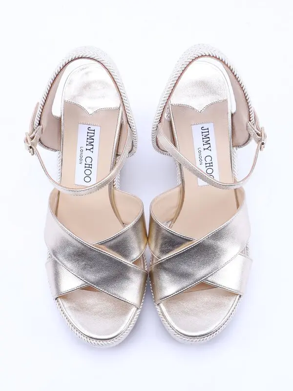 JIMMY CHOO Dellena 100mm Espadrille Wedges