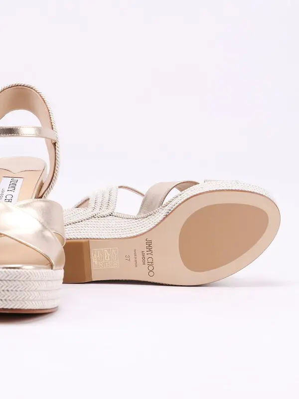 JIMMY CHOO Dellena 100mm Espadrille Wedges