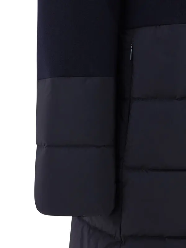 Herno Panelled Wool-blend Hooded Coat