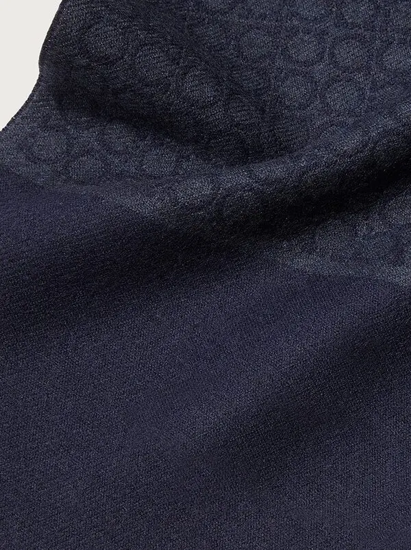 FERRAGAMO Gancini Monogram Scarf - Black