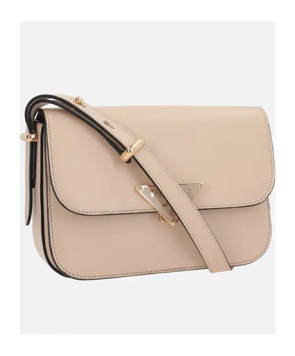 Prada Emblème Flip Shoulder Bag - Nude