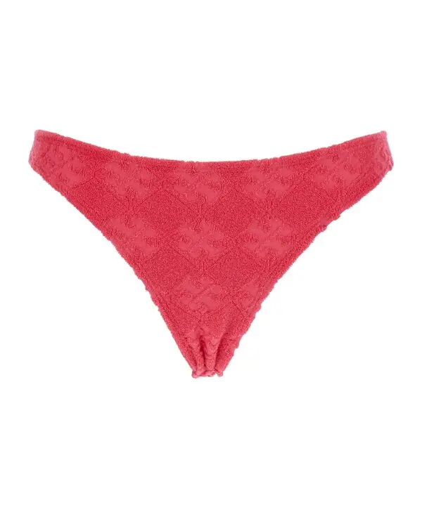 Tory Burch Low-rise Terry Cloth Bikini Bottoms - Pink
