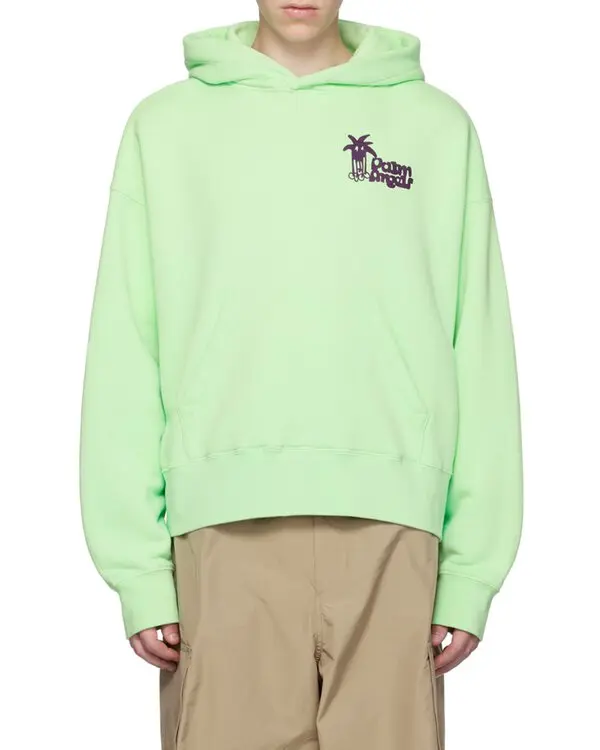 Palm Angels Double Logo Hoodie - White