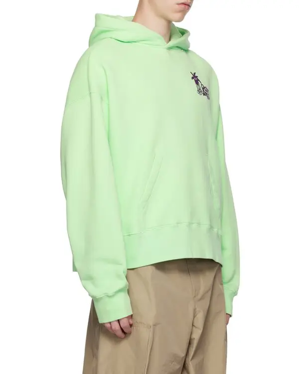 Palm Angels Double Logo Hoodie - White