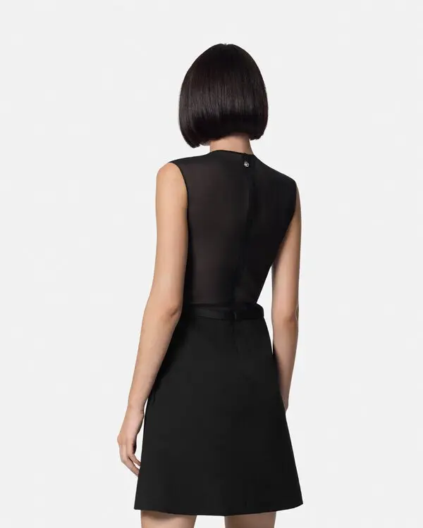 Versace Sleeveless A-line Georgette Mini Dress