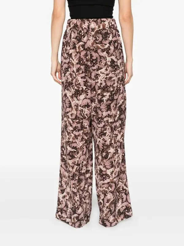 Dries Van Noten High-rise Graphic Wide-leg Trousers