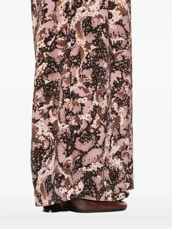 Dries Van Noten High-rise Graphic Wide-leg Trousers