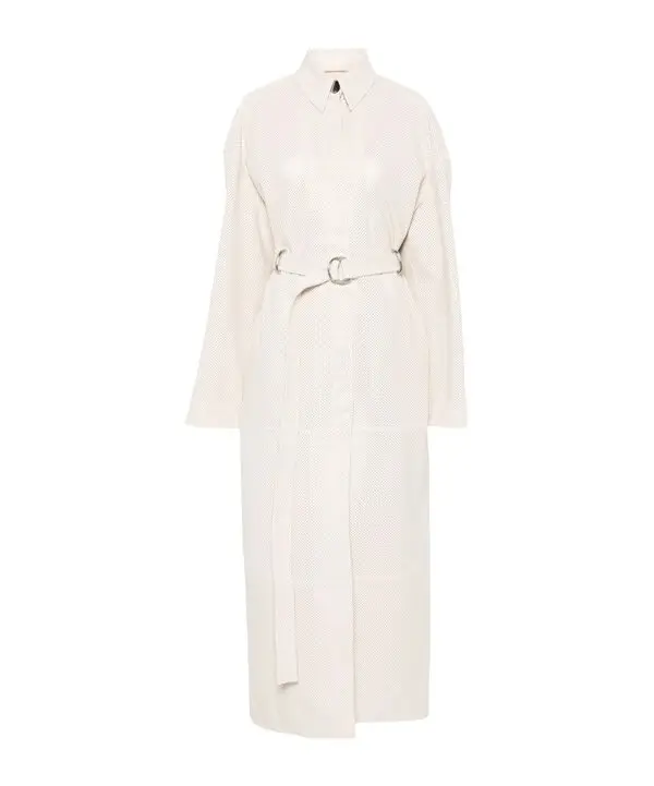 Sportmax Lapel Long Sleeve Coat - White