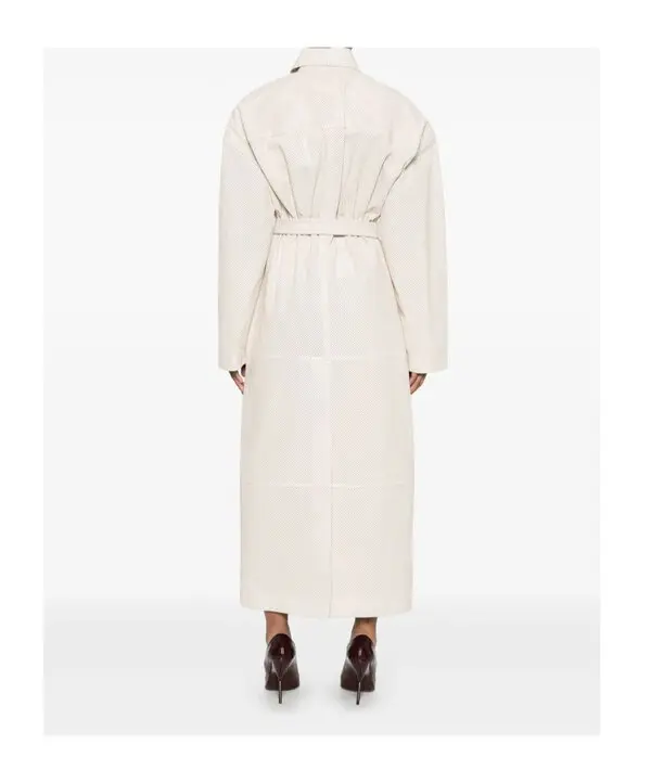 Sportmax Lapel Long Sleeve Coat - White