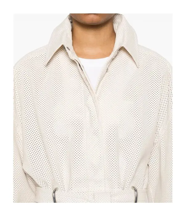 Sportmax Lapel Long Sleeve Coat - White
