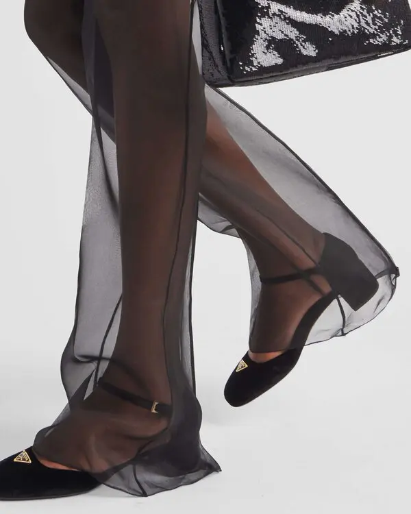 Prada Organza Flared Trousers