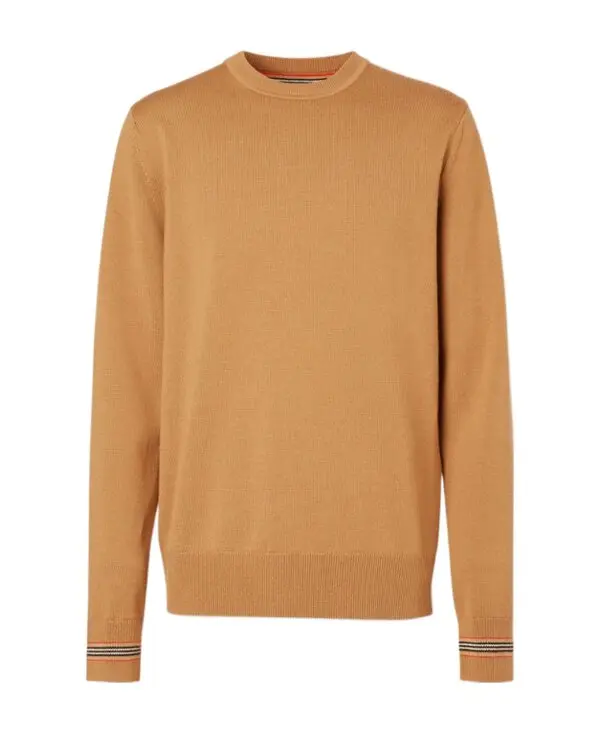 Burberry Icon Stripe Trim Jumper - Nude