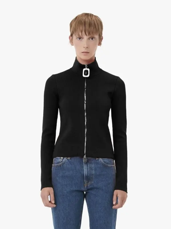 J.W.ANDERSON Jw Anderson Zip-up Straight Hem Cardigan