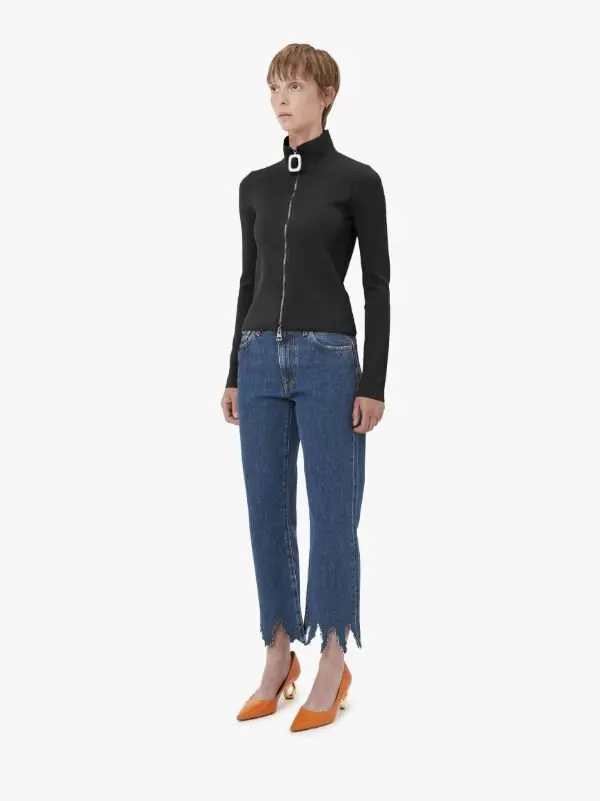 J.W.ANDERSON Jw Anderson Zip-up Straight Hem Cardigan