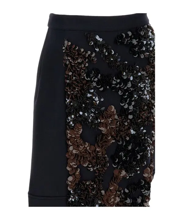 Plan C Sequin-embellished Midi Skirt - Blue