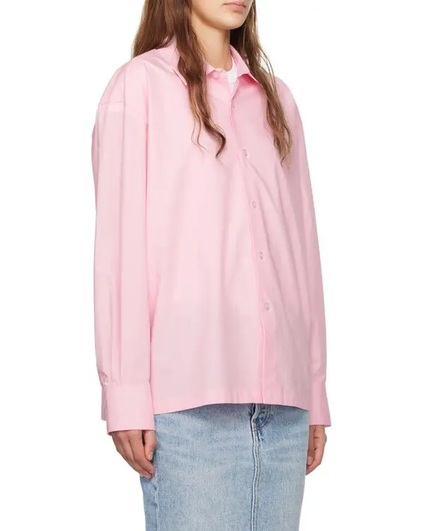 Alexander Wang Logo Embroidered Buttoned Shirt - Pink