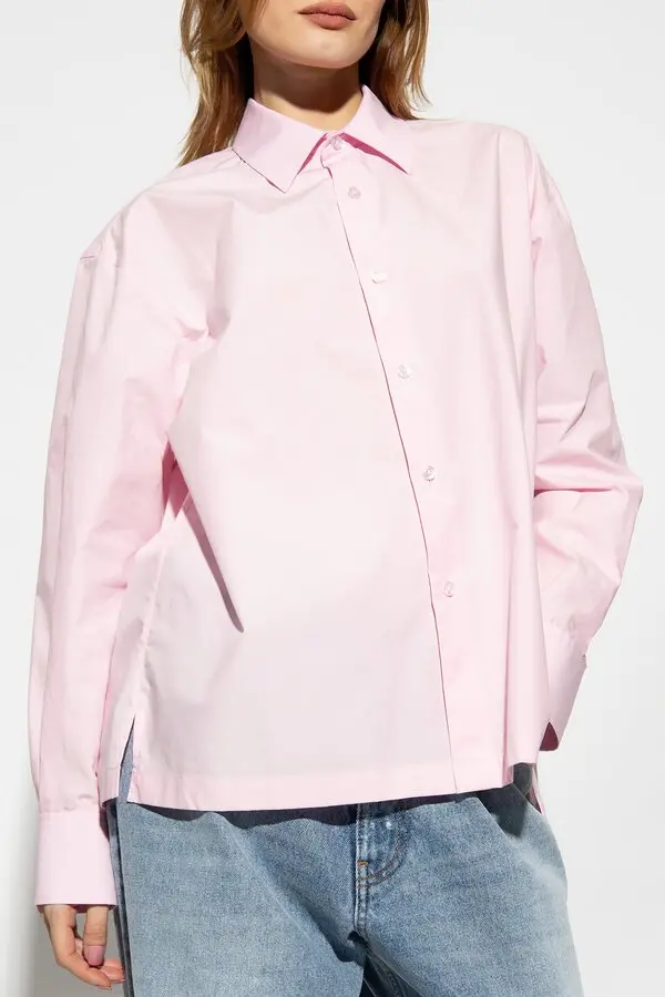 Alexander Wang Logo Embroidered Buttoned Shirt - Pink