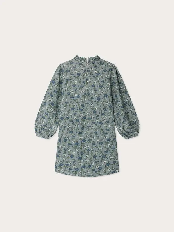 Bonpoint Topaz Floral Printed Ruffled Dress