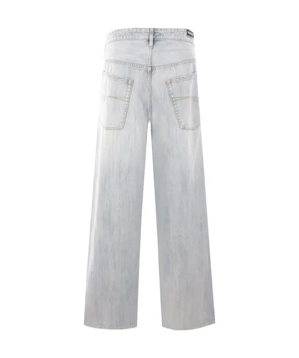 Balenciaga Light Wash Drawstring Baggy Jeans