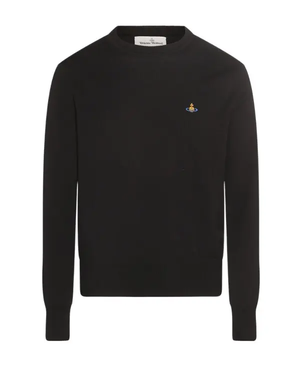 VIVIENNE WESTWOOD Orb Embroidered Long-sleeved Jumper