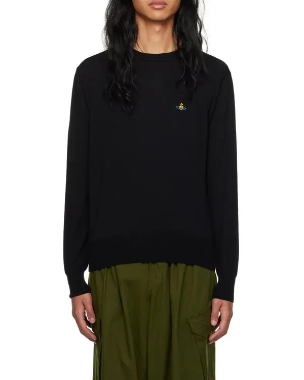 VIVIENNE WESTWOOD Orb Embroidered Long-sleeved Jumper