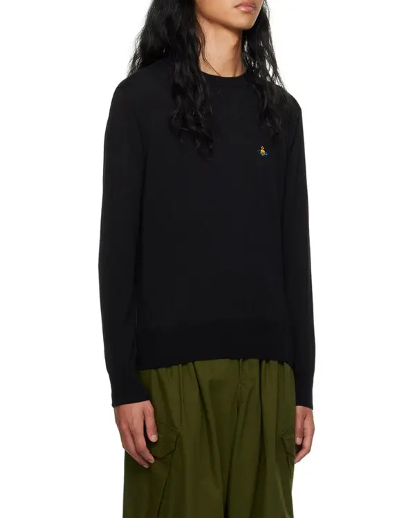VIVIENNE WESTWOOD Orb Embroidered Long-sleeved Jumper