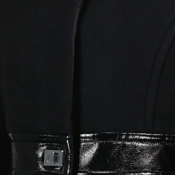 PATOU Cropped Coat With Patent Leather Belt