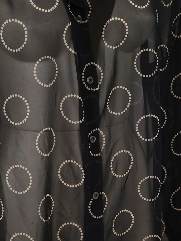 Prada Sheer Circle Print Shirt
