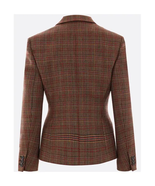 Prada Checked Single Breasted Jacket