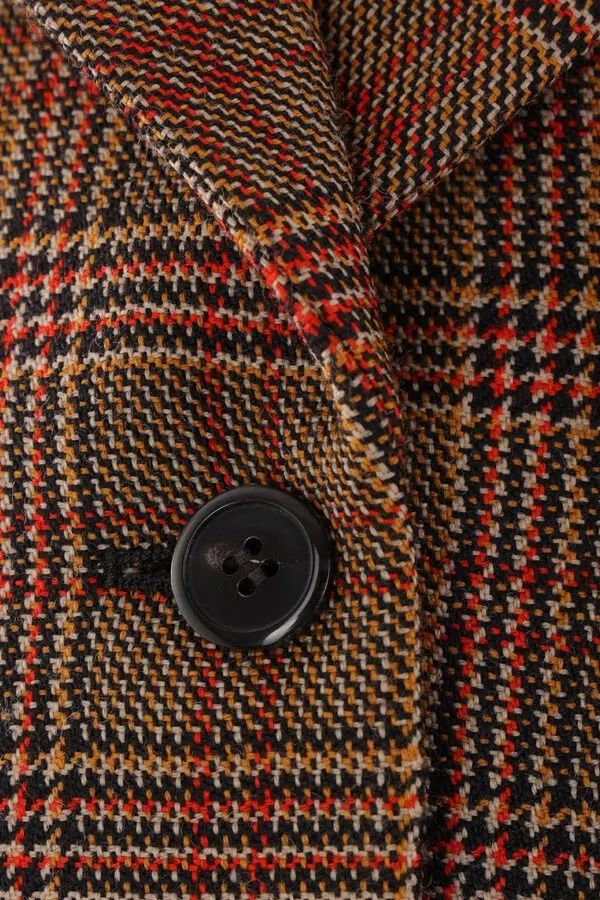 Prada Checked Single Breasted Jacket