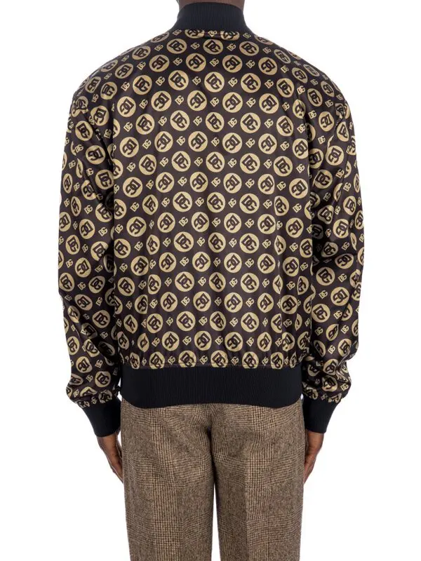 Dolce & Gabbana Logo Print Bomber Jacket