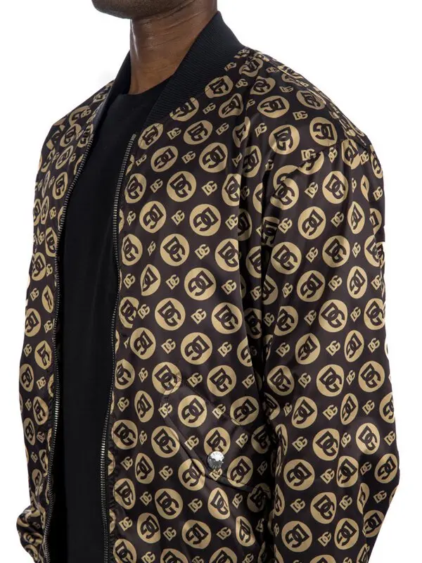 Dolce & Gabbana Logo Print Bomber Jacket