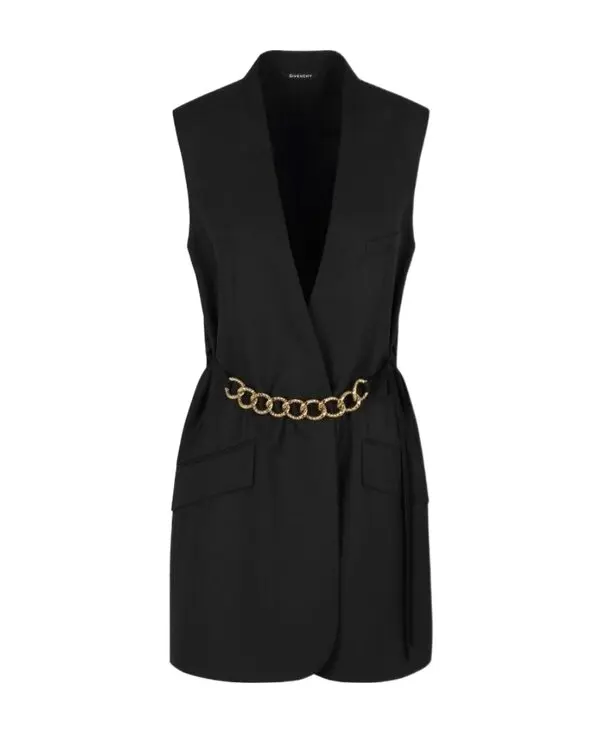Givenchy Chain Embellished Sleeveless Jacket