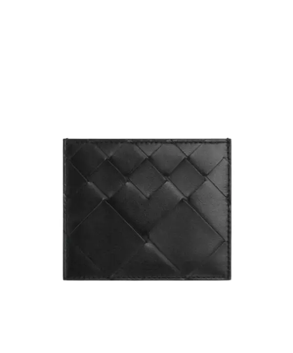 Bottega Veneta Intrecciato Credit Card Case - Black