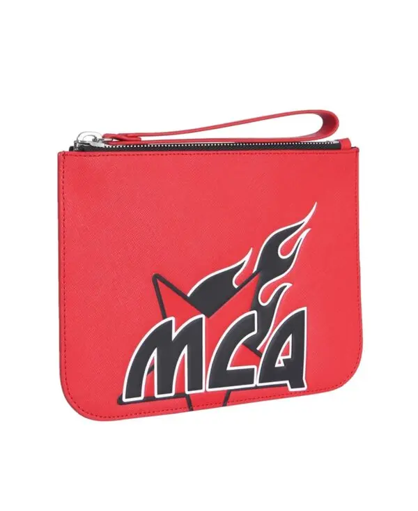 Alexander McQueen Logo Printed Wristlet