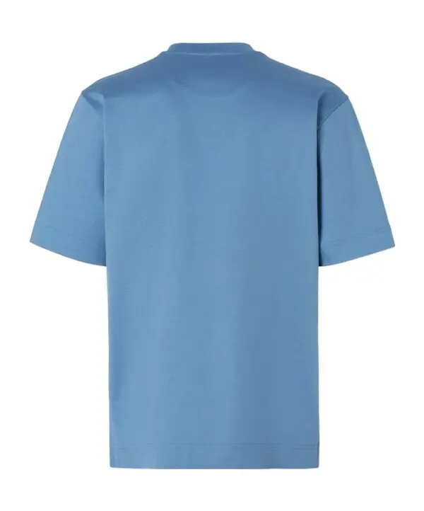 Fendi Ff Plaque Crewneck T-shirt - Light Blue