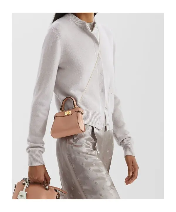 Fendi Long Sleeved Crewneck Cardigan With Pocket